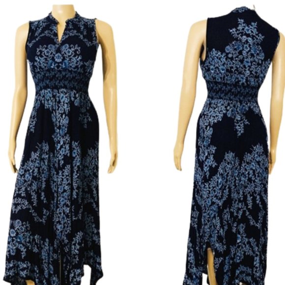 Bila | Dresses | Bila Floral Print Asymmetrical Boho Sleeveless Maxi ...